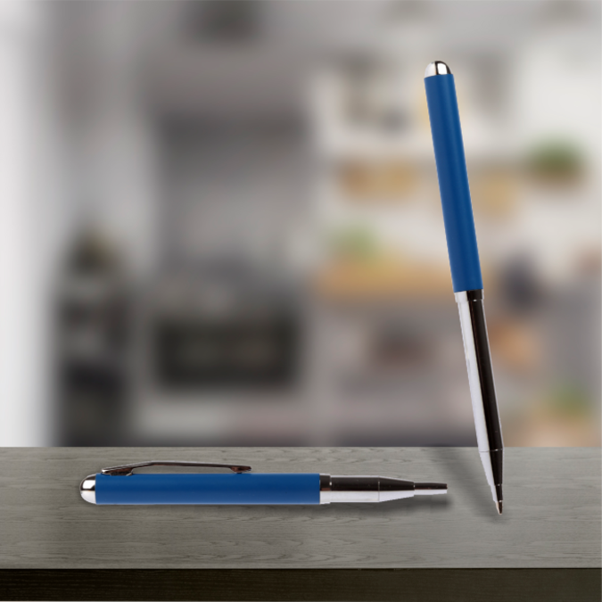 Plumas metalicas, con touch pad, luz o apuntador